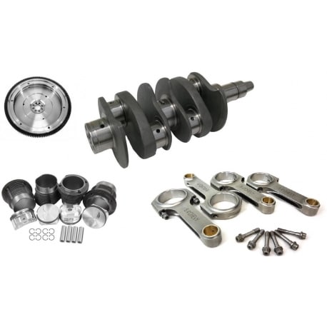 Balance rotating engine assembly - (crank, flywheel, rods, pistons ...