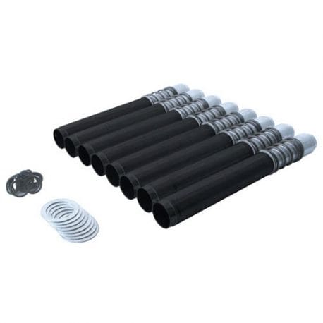 JayCee Leak proof Push Rod tubes - Black/Silver - Set of 8 - Rod ...