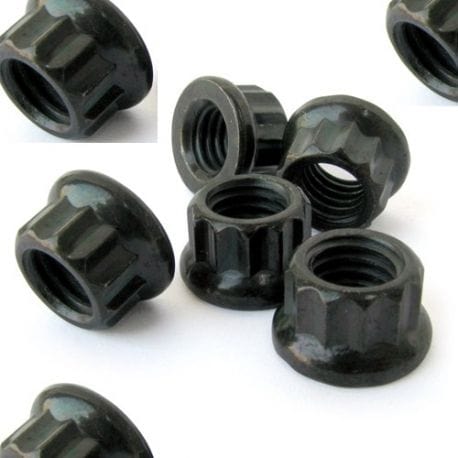 Exhaust nut - 8mm x 10mm (Flanged) 12 point - Grade 8 (per nut) - Rod ...
